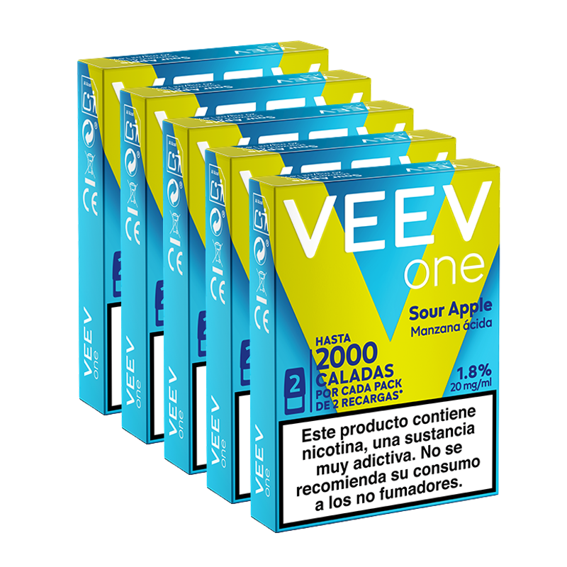 Comprar 5 packs de pods sabor a manzana ácida: VEEV ONE