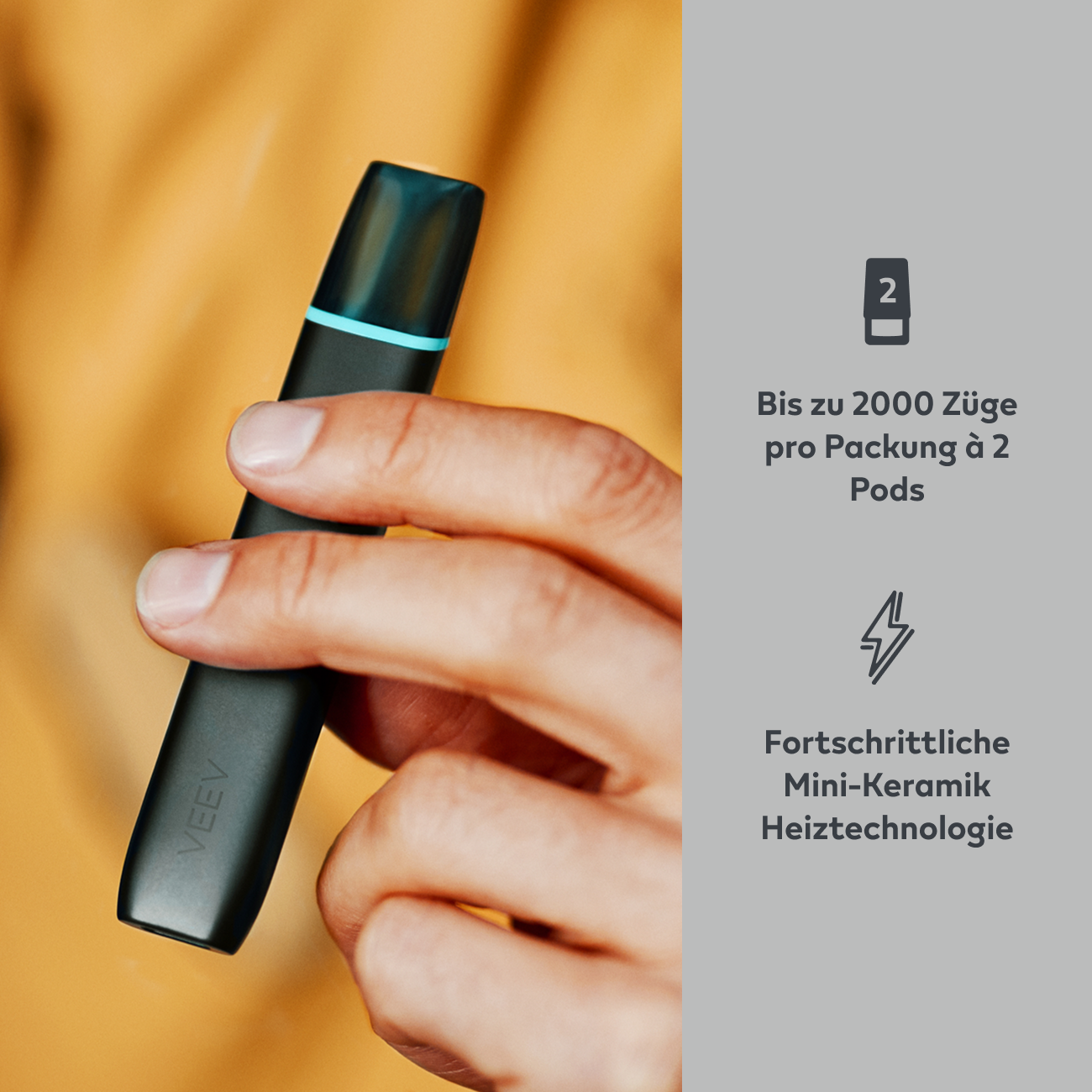 VEEV ONE Device - Silky Grey | E-Zigarette | VEEV DE