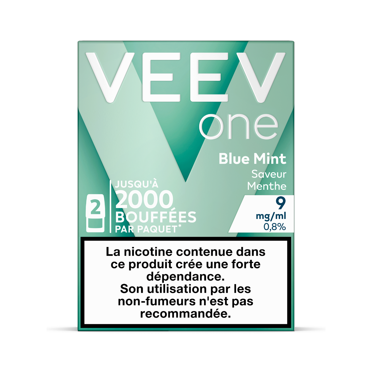 VEEV One Blue Mint 1.8% paquet de 2 recharges | VEEV France